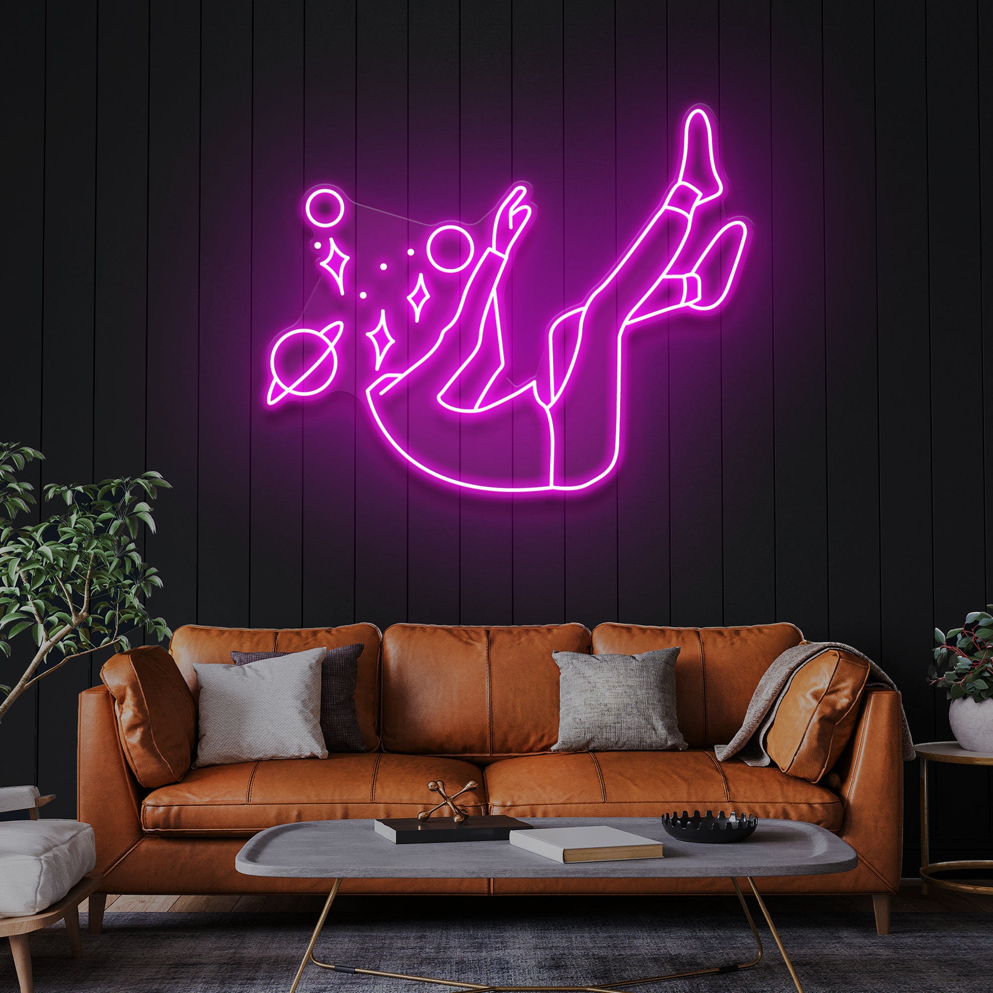Falling Into Space LED Neon Sign Light