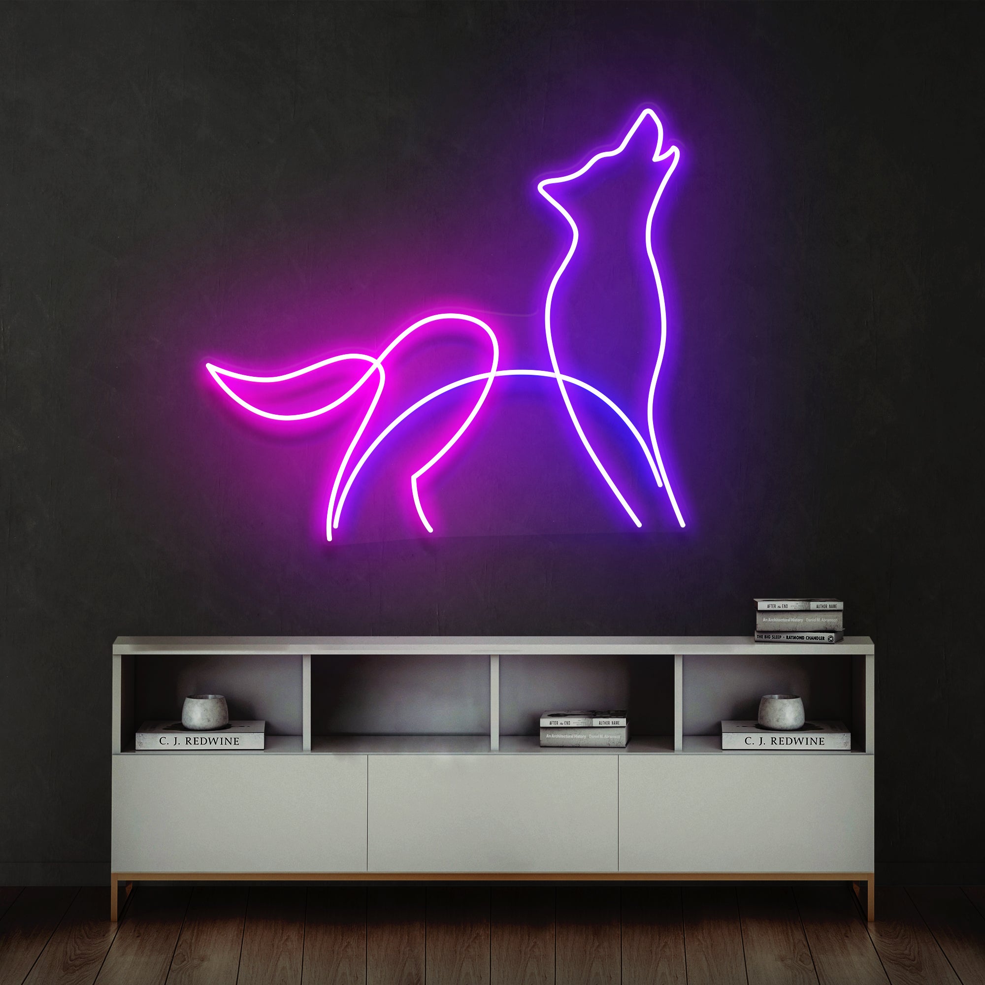Howling Dog Led Neon Sign Light